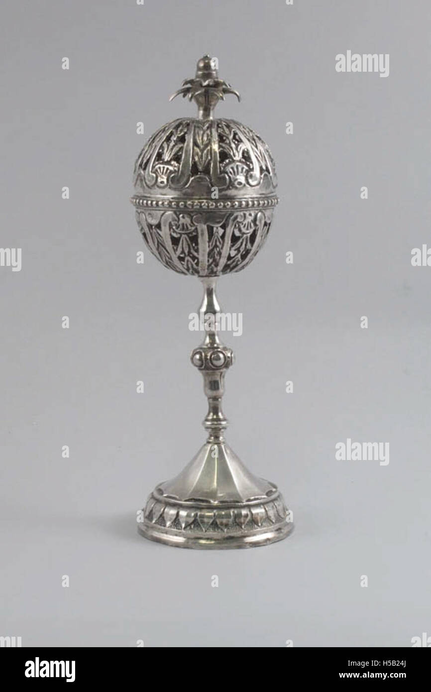 A spice container used during the Havdalah ceremony of Shabbat, a ...