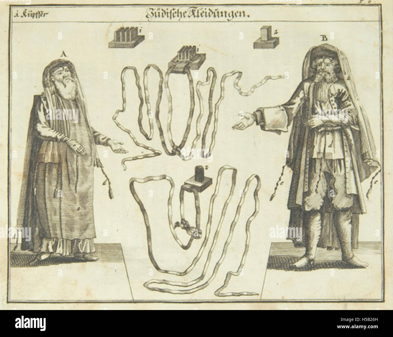 An image showing Jewish clothing from 1724, reflecting the ceremonial ...