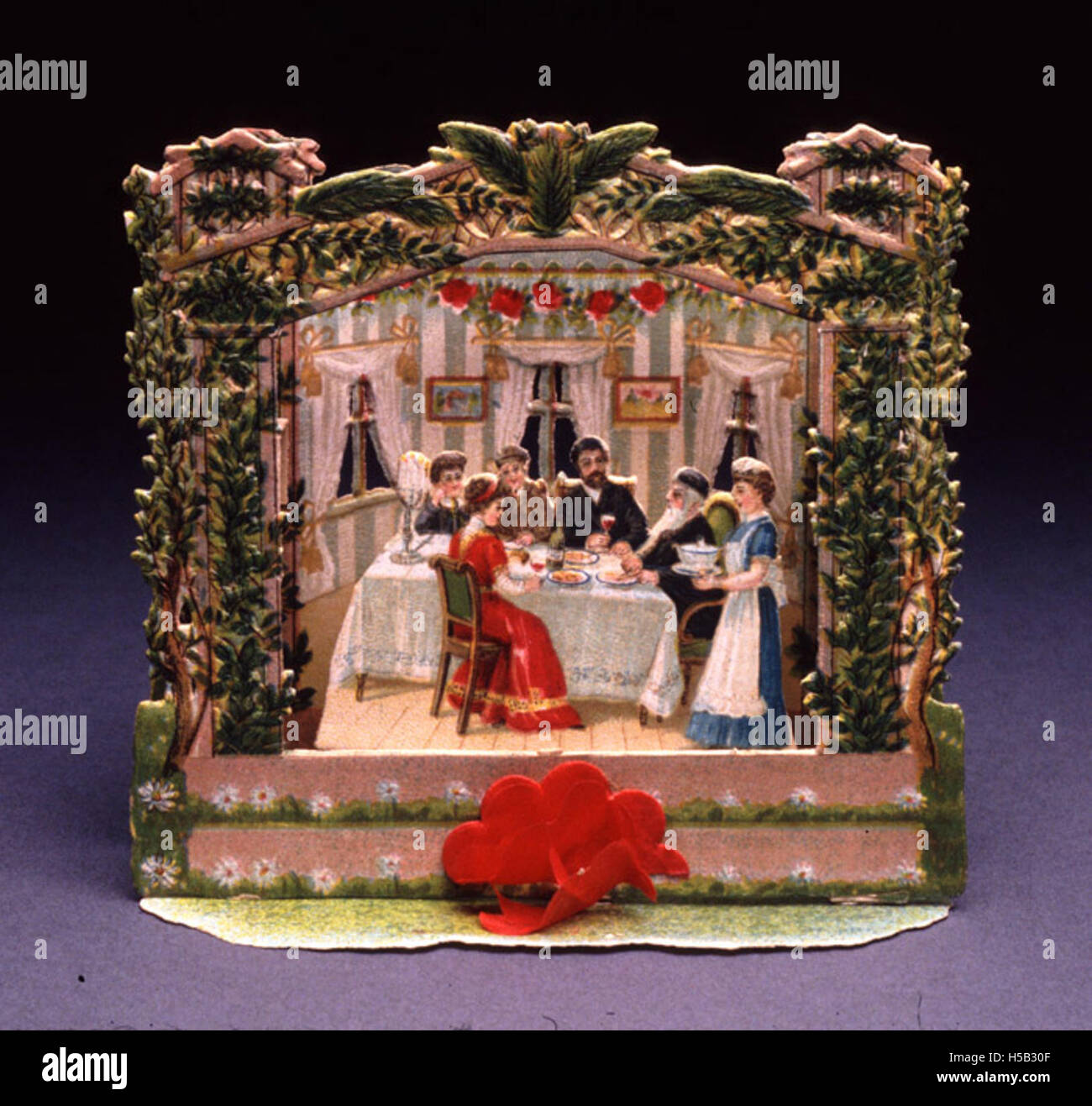 A greeting card for Rosh Hashanah, the Jewish New Year, featuring ...