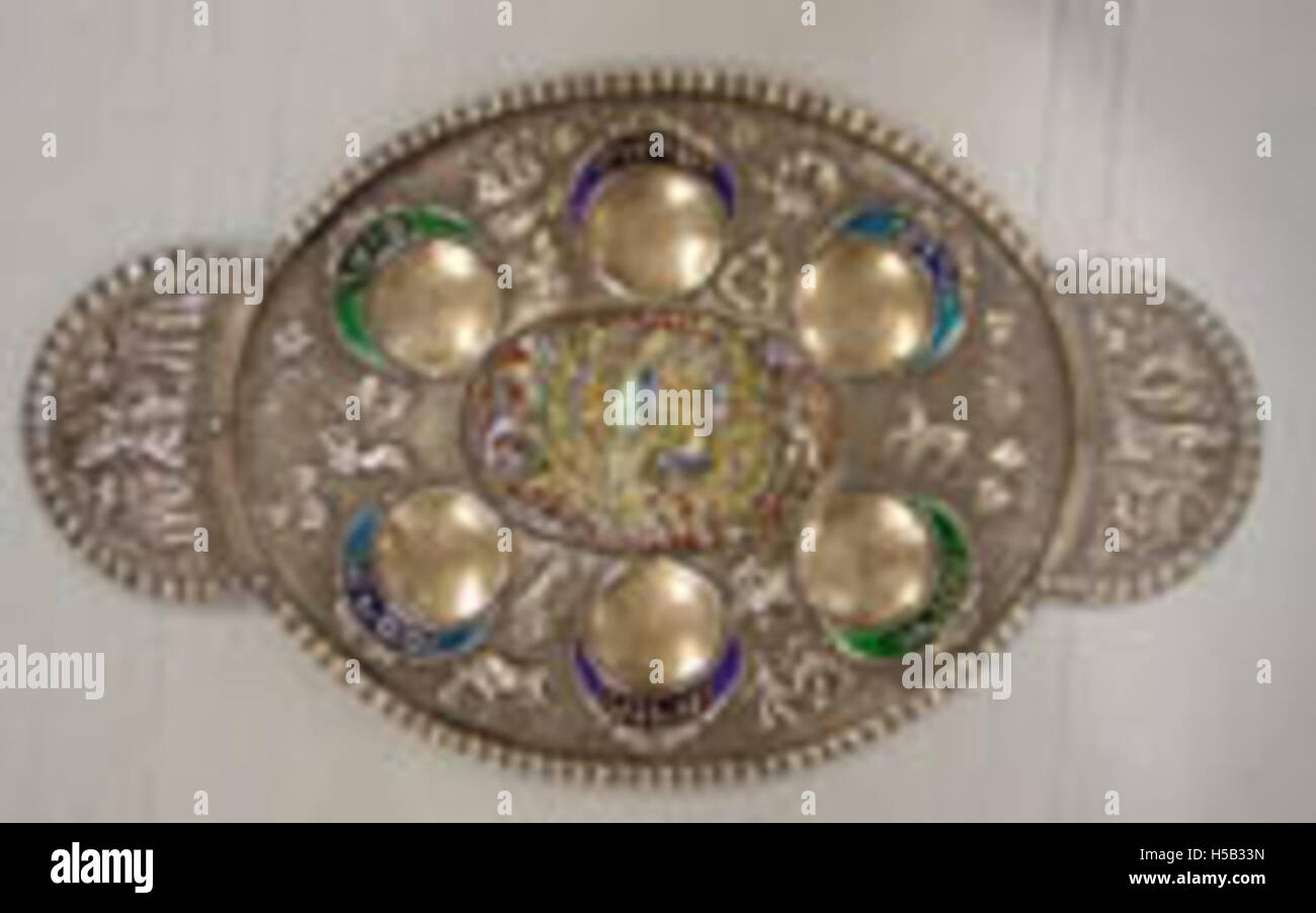 This image shows a Passover Seder plate, an essential part of the ...
