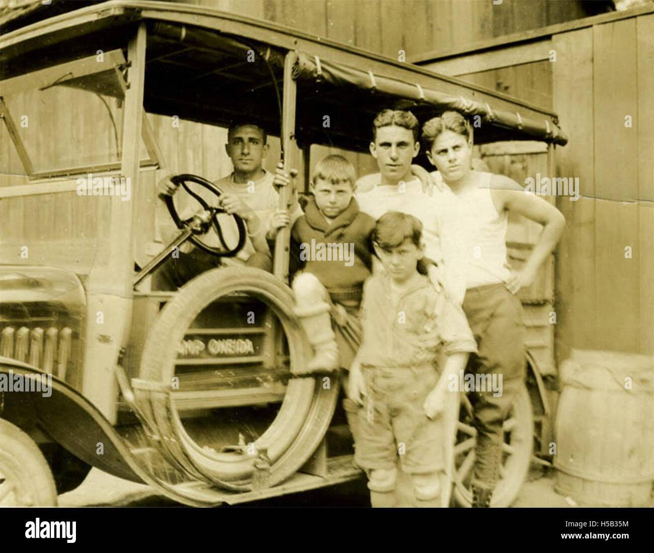 Laurence Goodstein and friends from Camp Oneida Stock Photo - Alamy