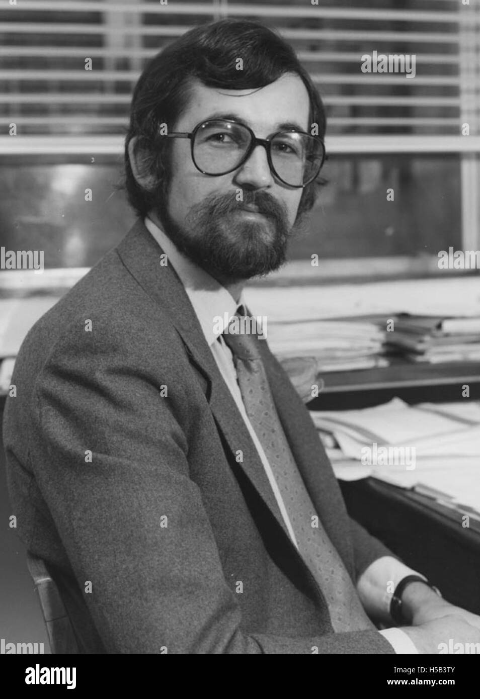 This image of George Gaskell, taken in 1983, captures the likeness of a ...
