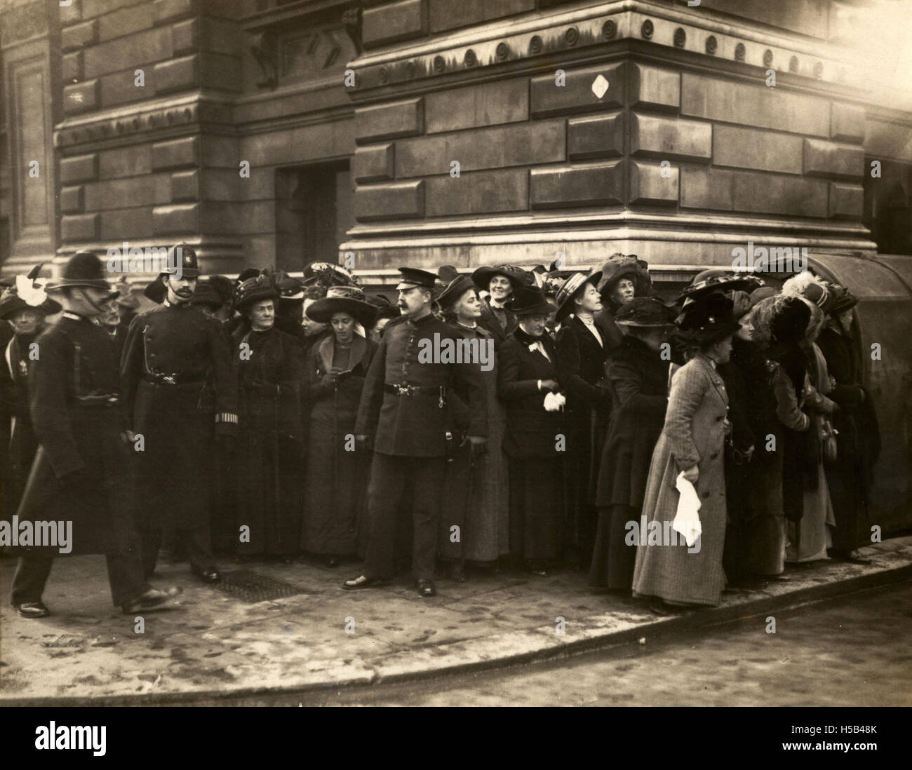 This image from the early 1900s depicts women outside Bow Street ...