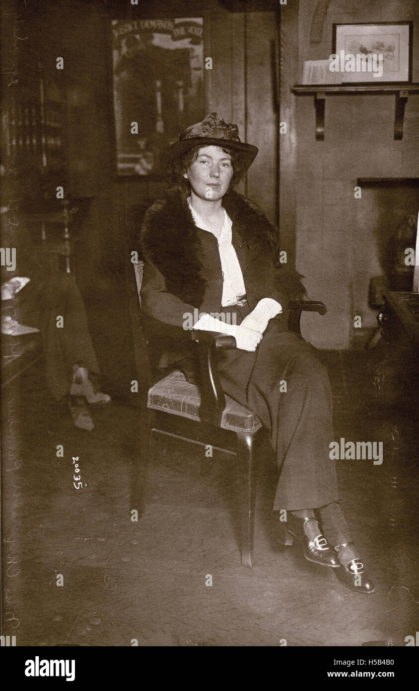 Christabel Pankhurst, a key figure in the women's suffrage movement, is ...