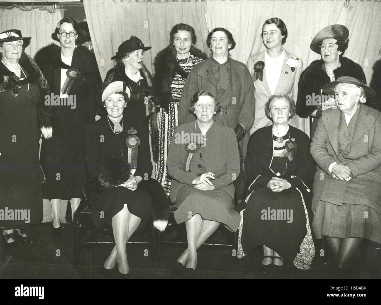 A photograph of members of the NFWI Executive Committee and other ...