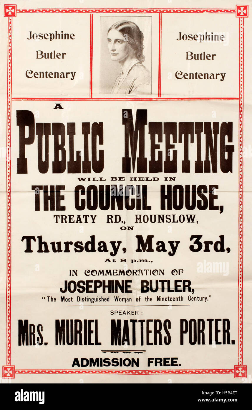 Public meeting poster hi-res stock photography and images - Alamy