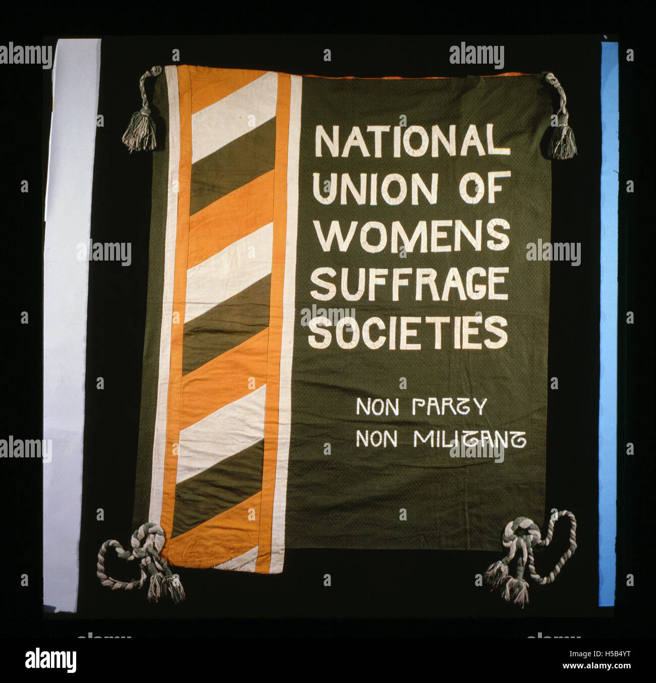This suffrage banner, associated with the National Union of Women's ...