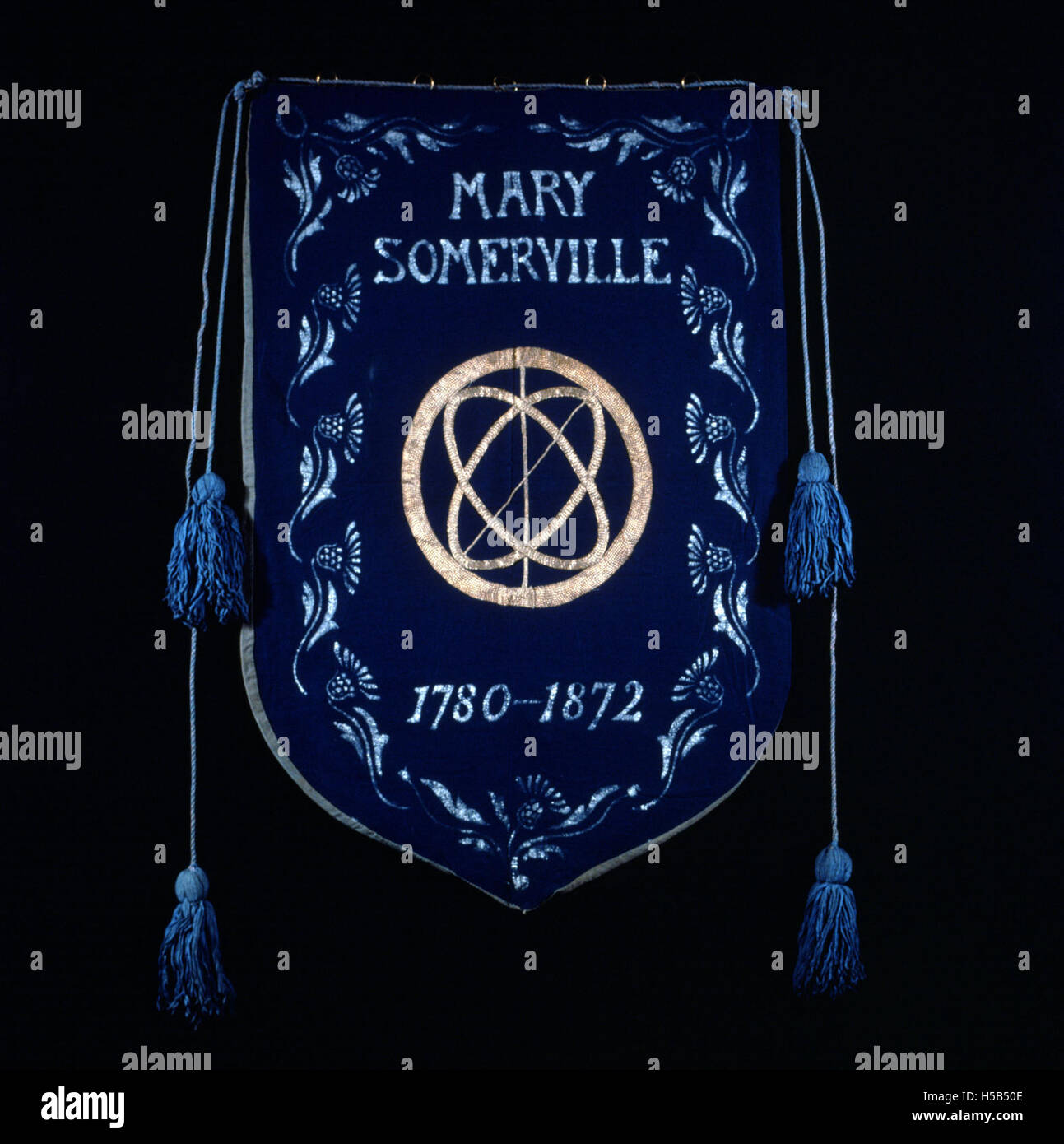 A suffrage banner represents the struggle for women's right to vote ...