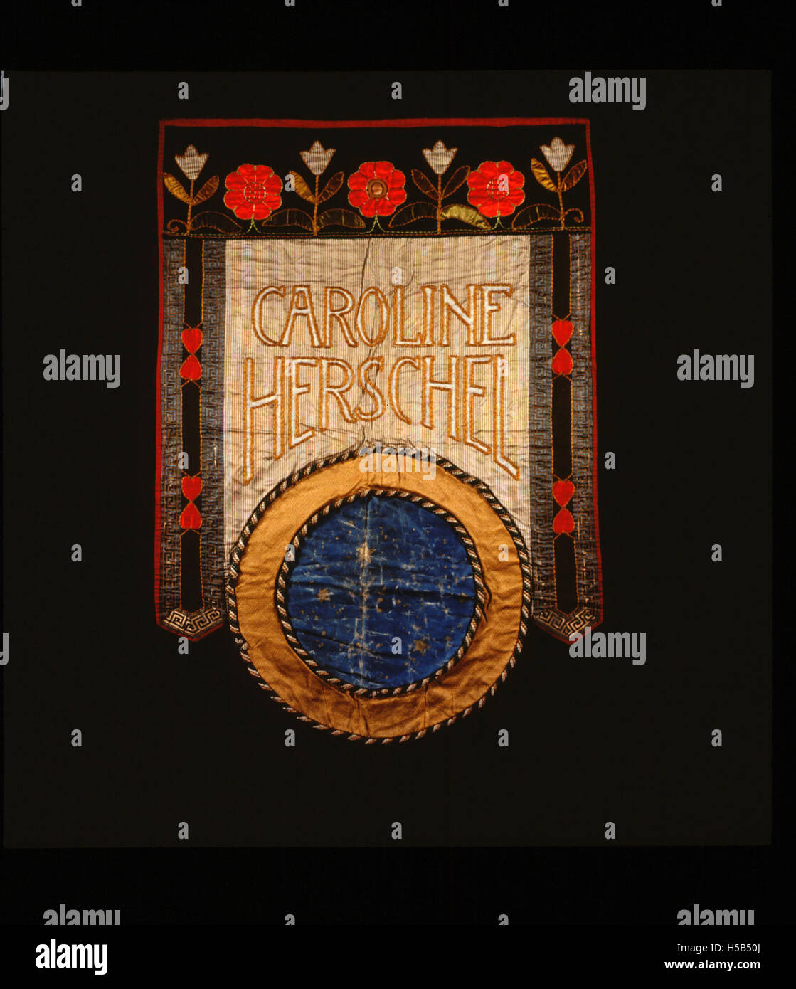 A suffrage banner used by women’s rights activists during the early ...