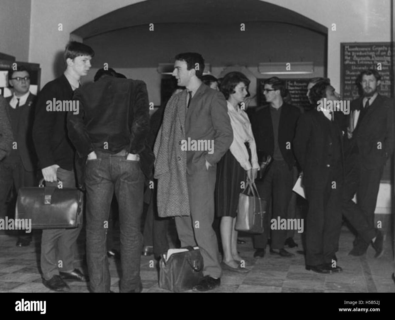 This photograph shows the main entrance to an old building in 1964 ...