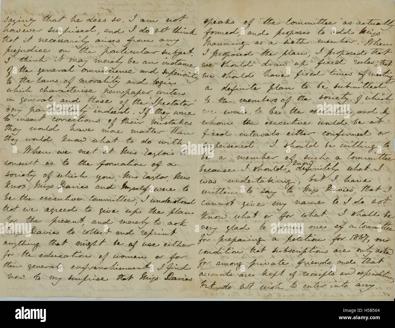 This letter from Helen Taylor to Barbara Bodichon provides further ...