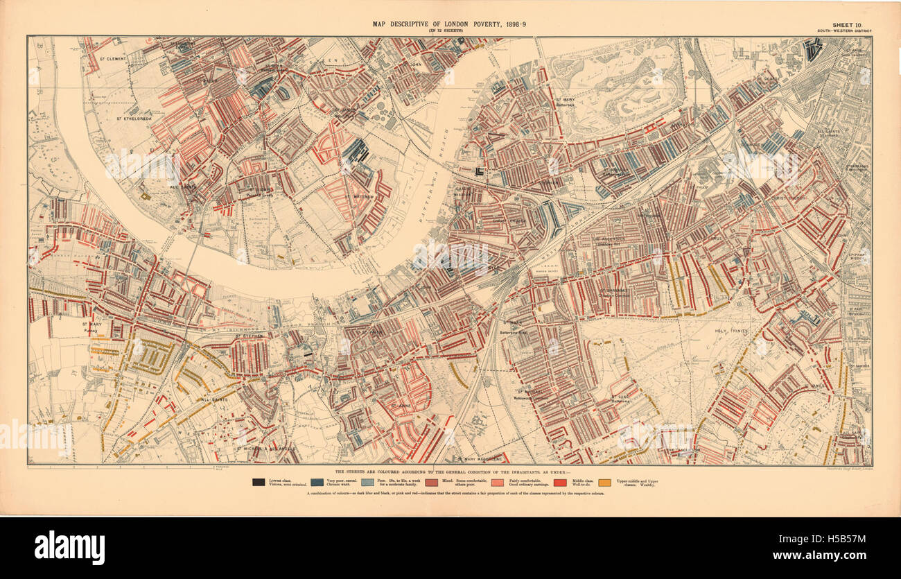 London 1898 map hi-res stock photography and images - Alamy