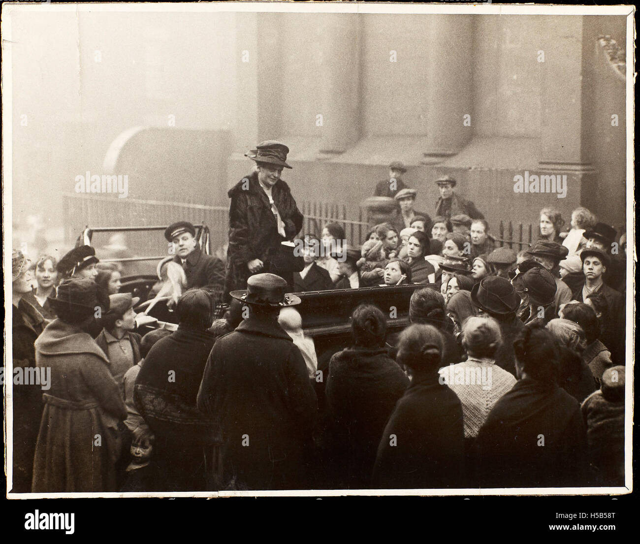 This photograph, taken in 1922, features Eleanor Rathbone, a prominent ...