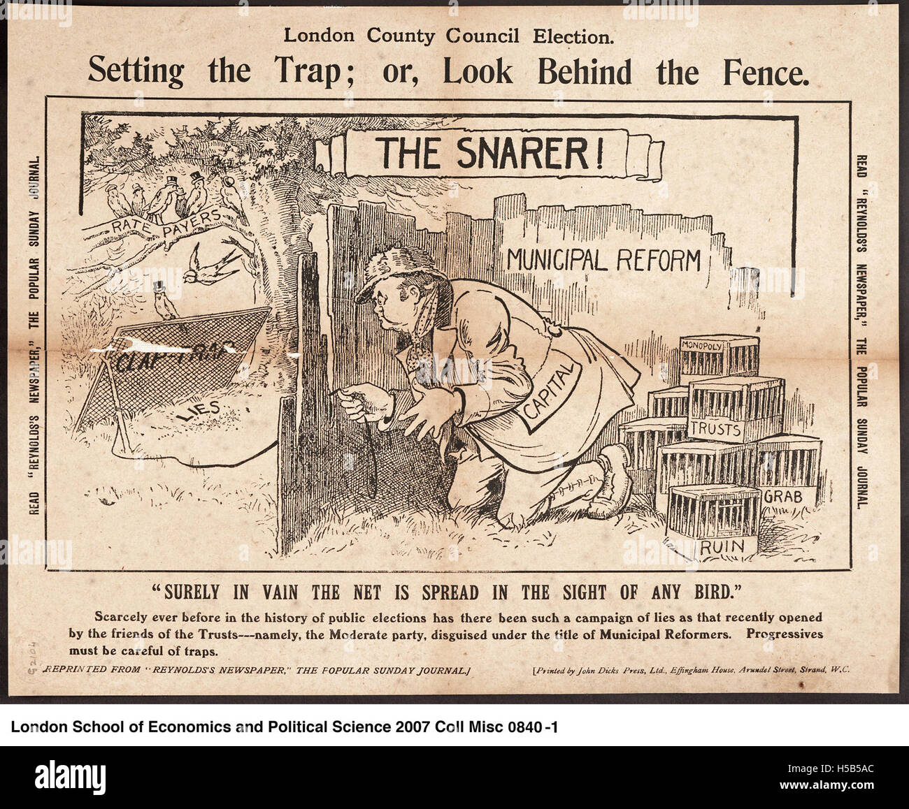 'The Snarer, Setting the Trap' is a work or scene depicting the act of ...