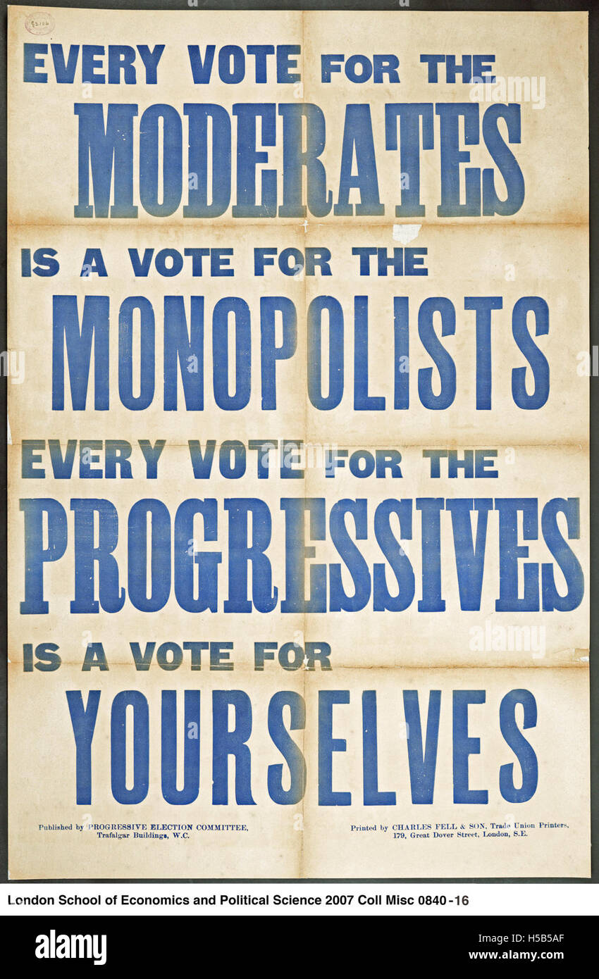Progressive Party Poster Stock Photo - Alamy