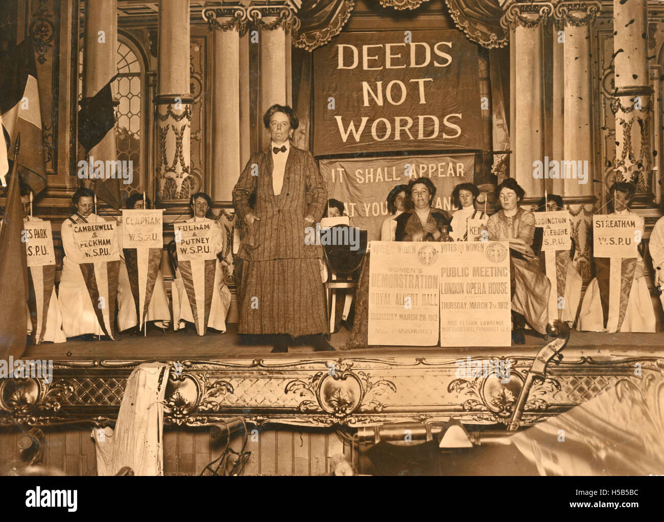 This image shows an unidentified speaker addressing a Women's Social ...