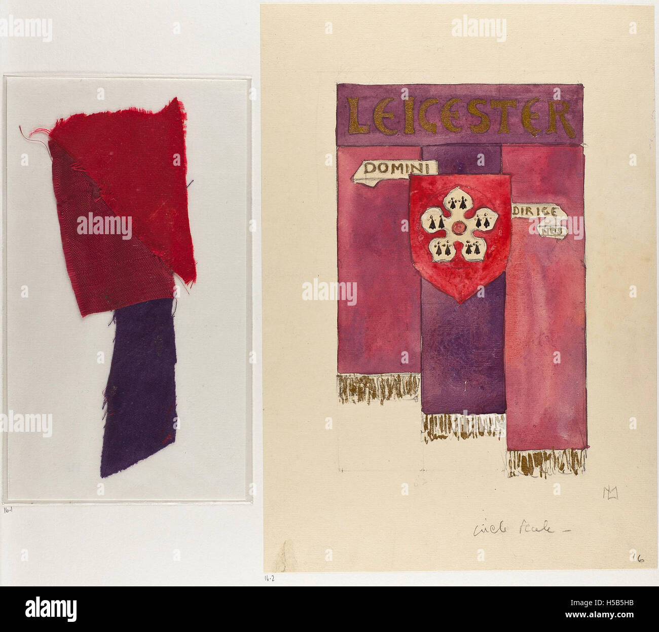 The album of banner designs by Mary Lowndes, created around 1908 ...