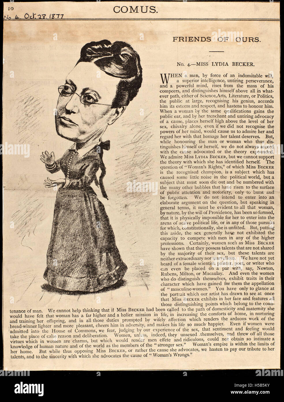 Lydia Becker was a prominent figure in the women’s suffrage movement ...