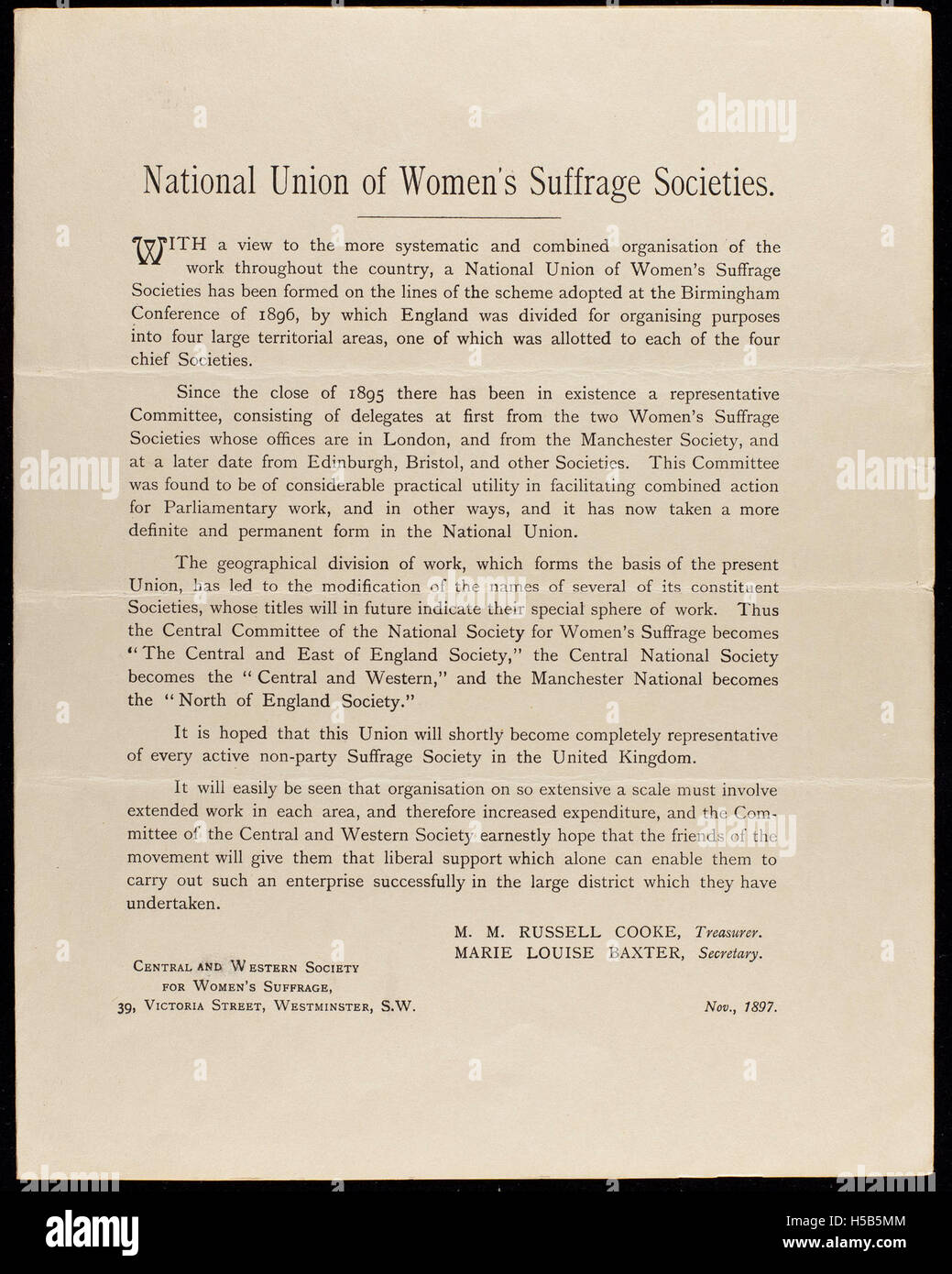 National Union Of Womens Suffrage Societies High Resolution Stock ...
