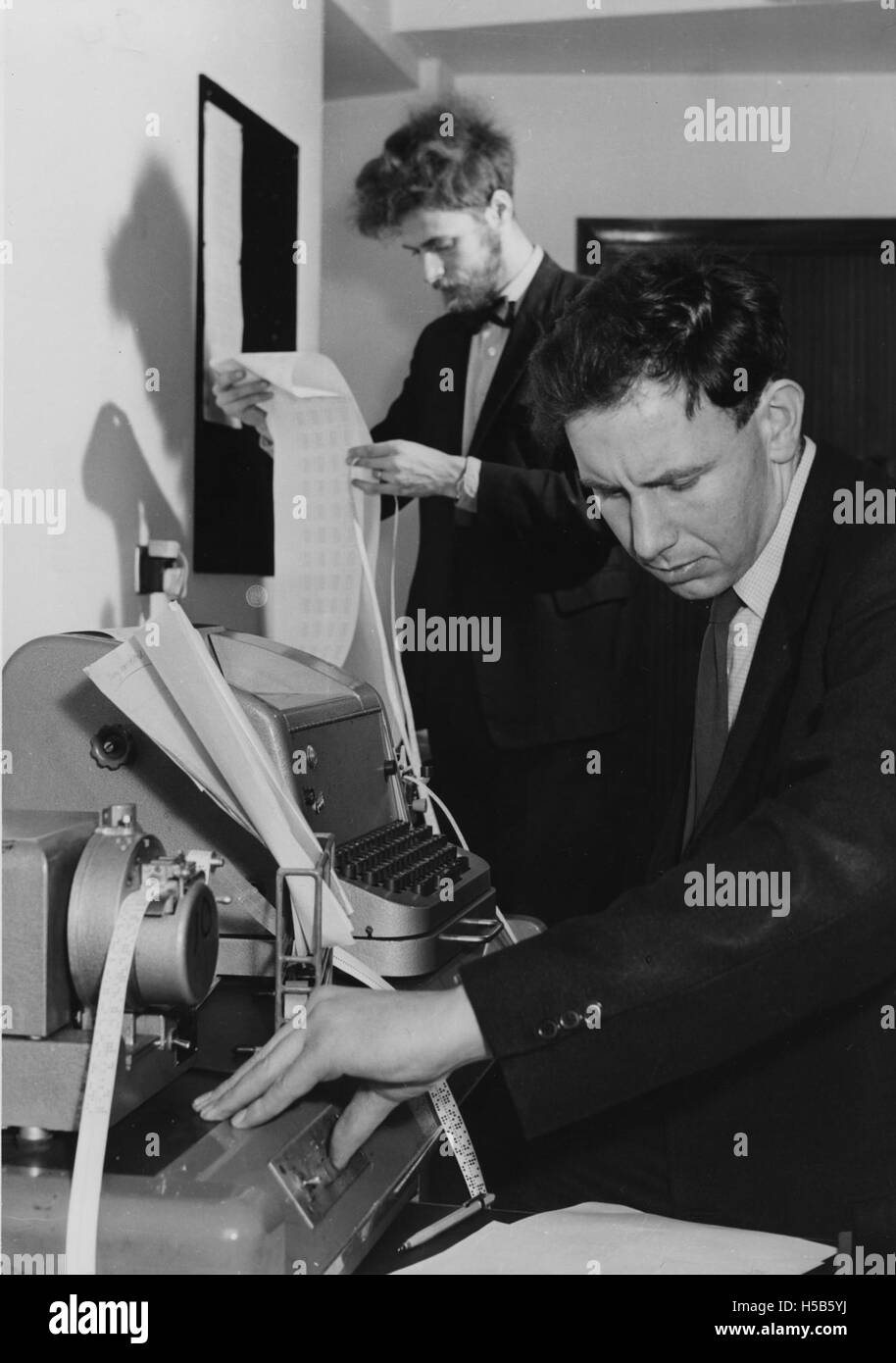 The Statistics Machine Room, photographed in 1964, showcases the ...