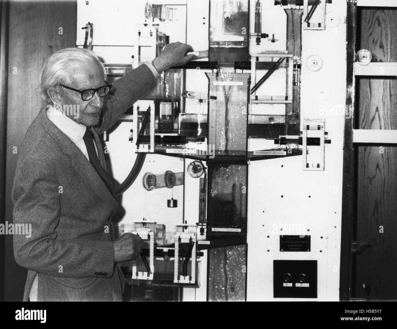 Professor James Meade, an influential economist, photographed in 1993 ...