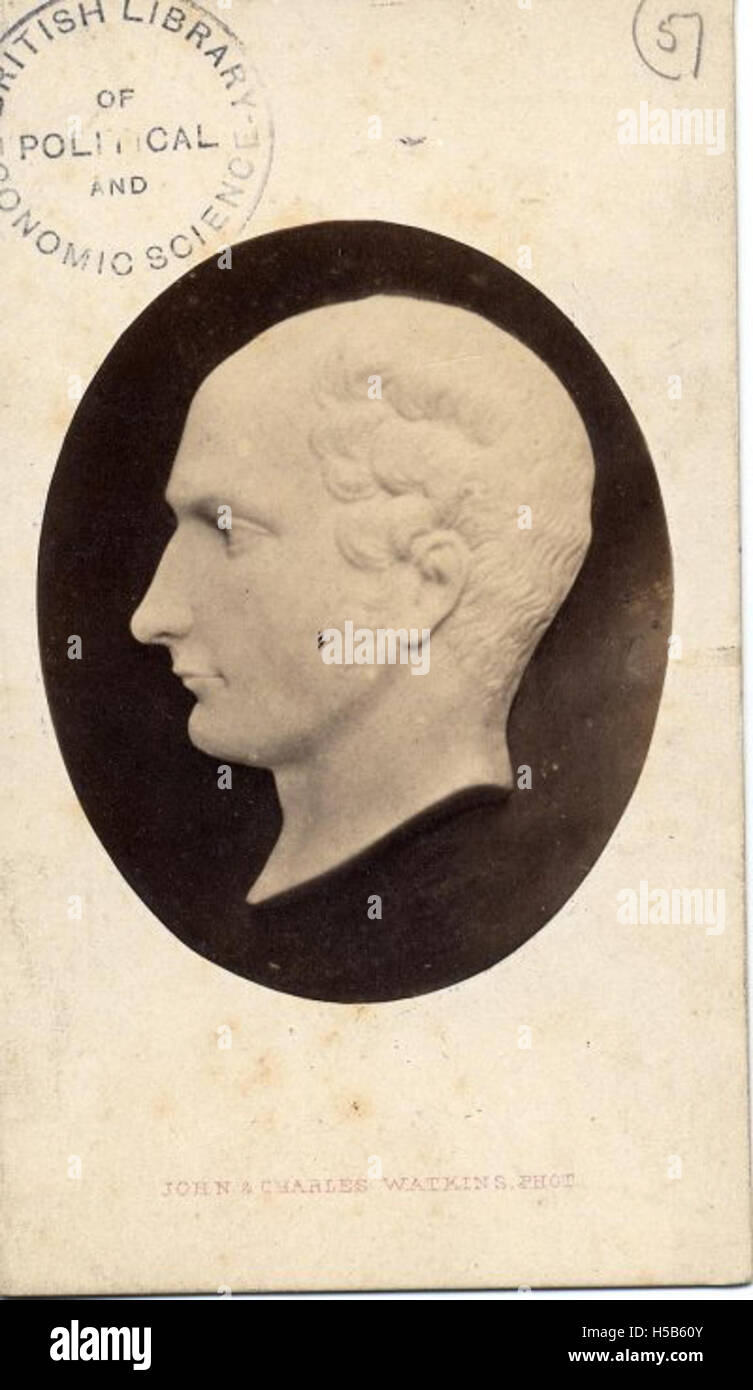 A bust sculpture of John Stuart Mill, a prominent 19th-century ...
