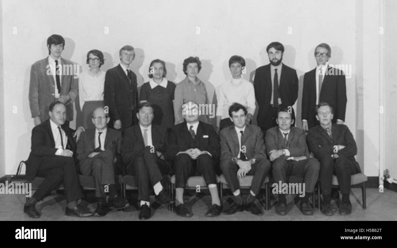 A photograph of the Statistics Department in 1969, showing a group of ...