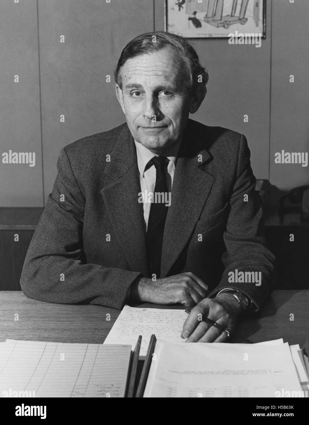 A photograph or portrait of John Pike, likely taken around 1980 ...