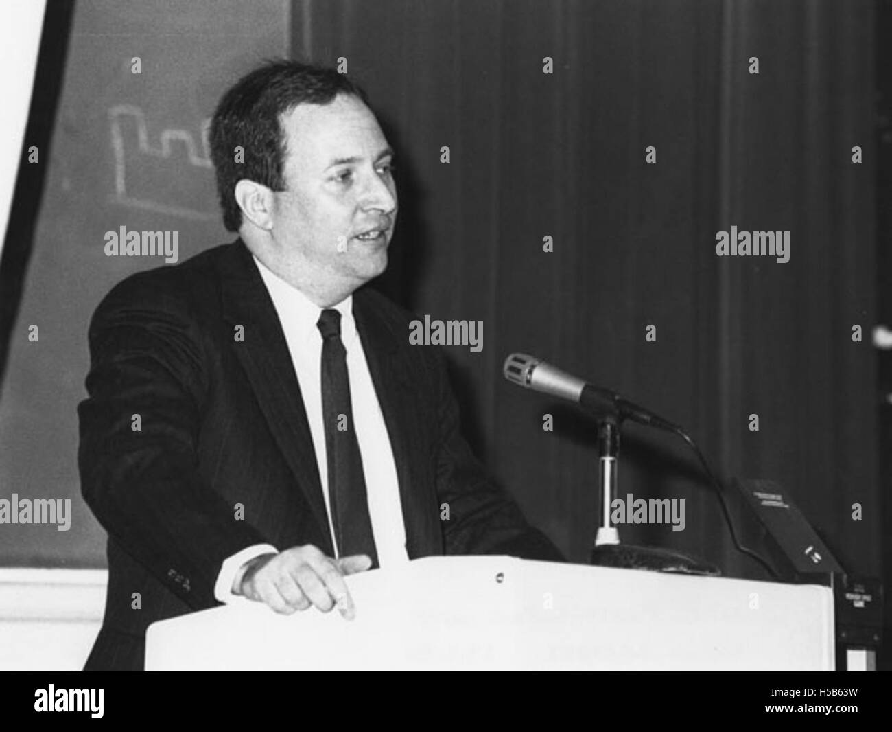 A portrait or photograph of Lawrence Summers, likely taken in 1990 ...