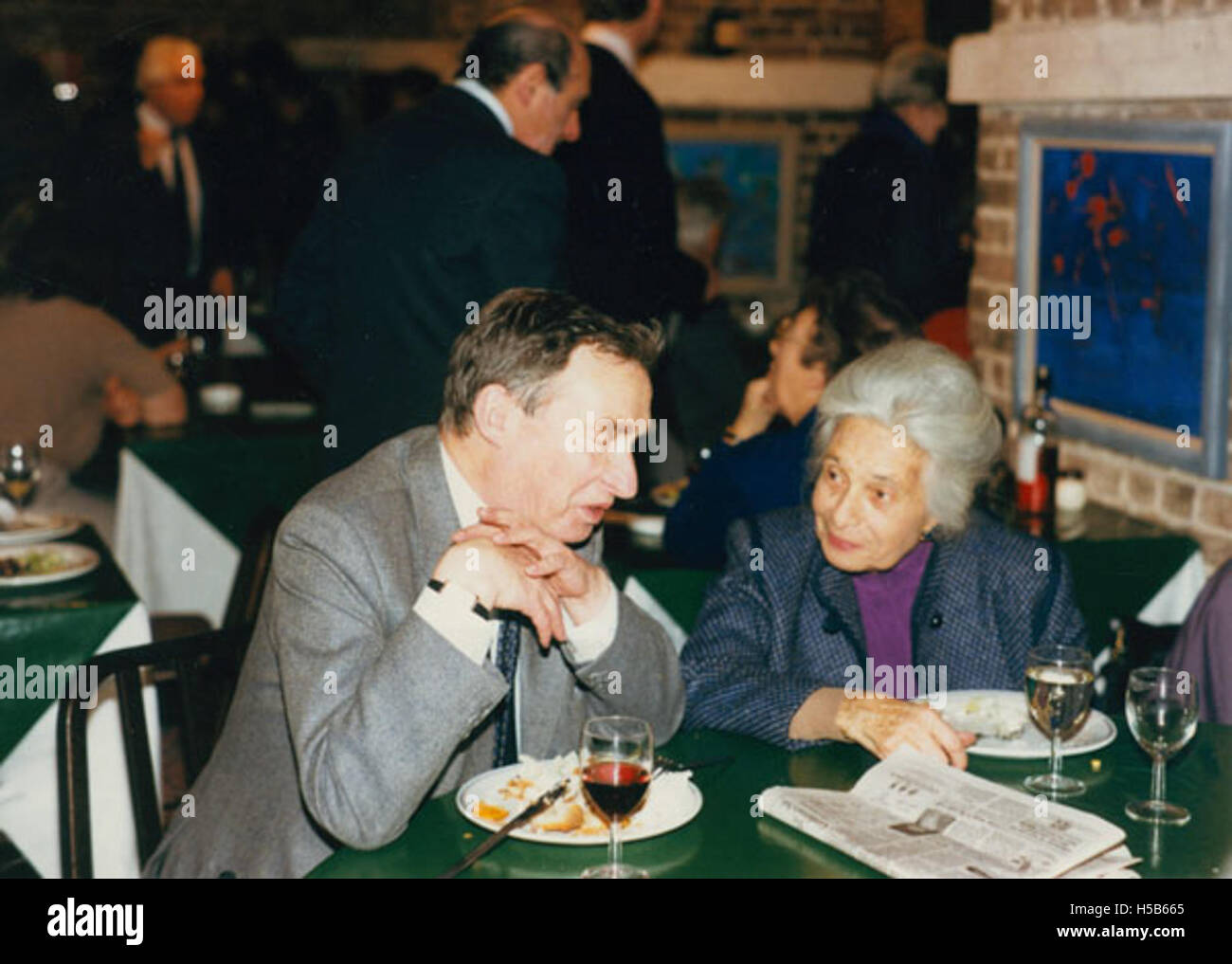 A photograph of Anne Bohm with Professor Alan Day, taken in 1988 ...