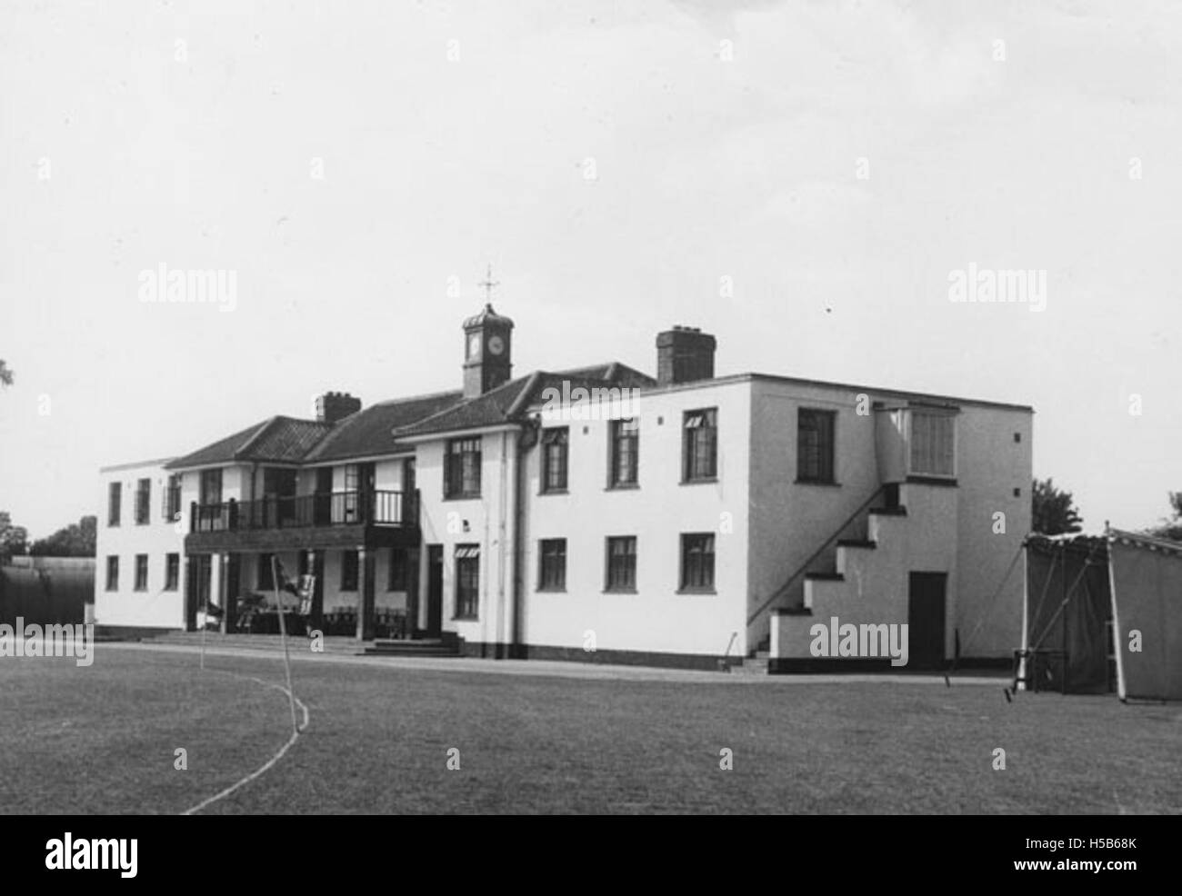 A photograph of the LSE Sports Ground in Malden, circa 1955, showing ...