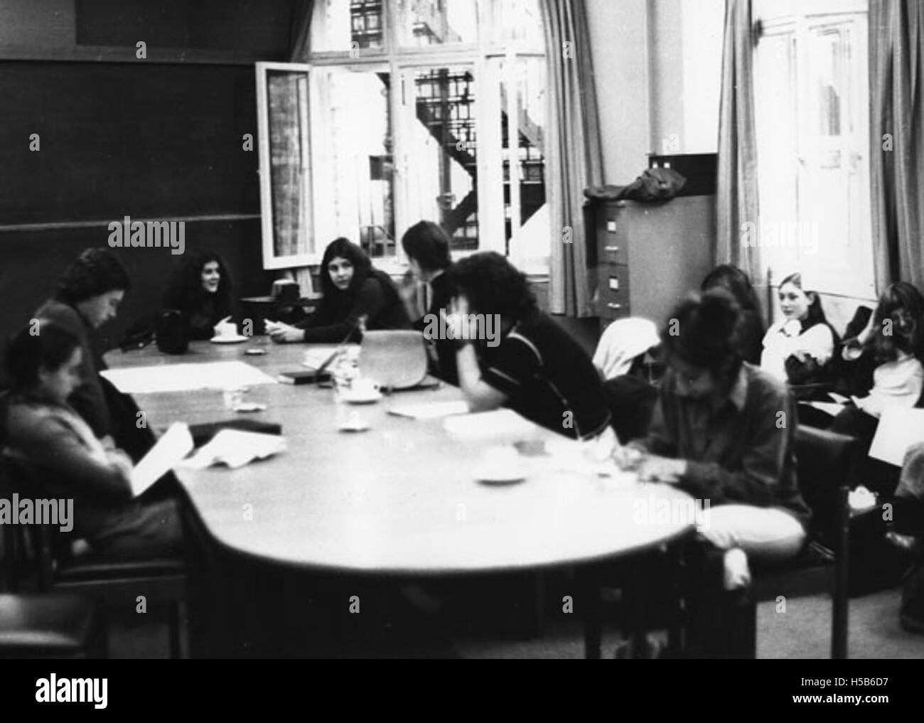 A group of students in the Social Administration Study Room in 1973 ...