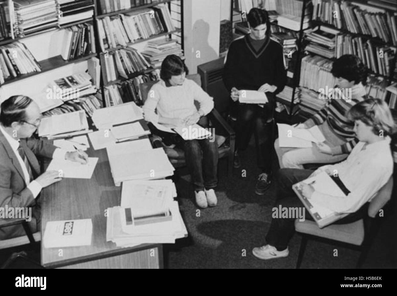 University professor students in Black and White Stock Photos & Images ...