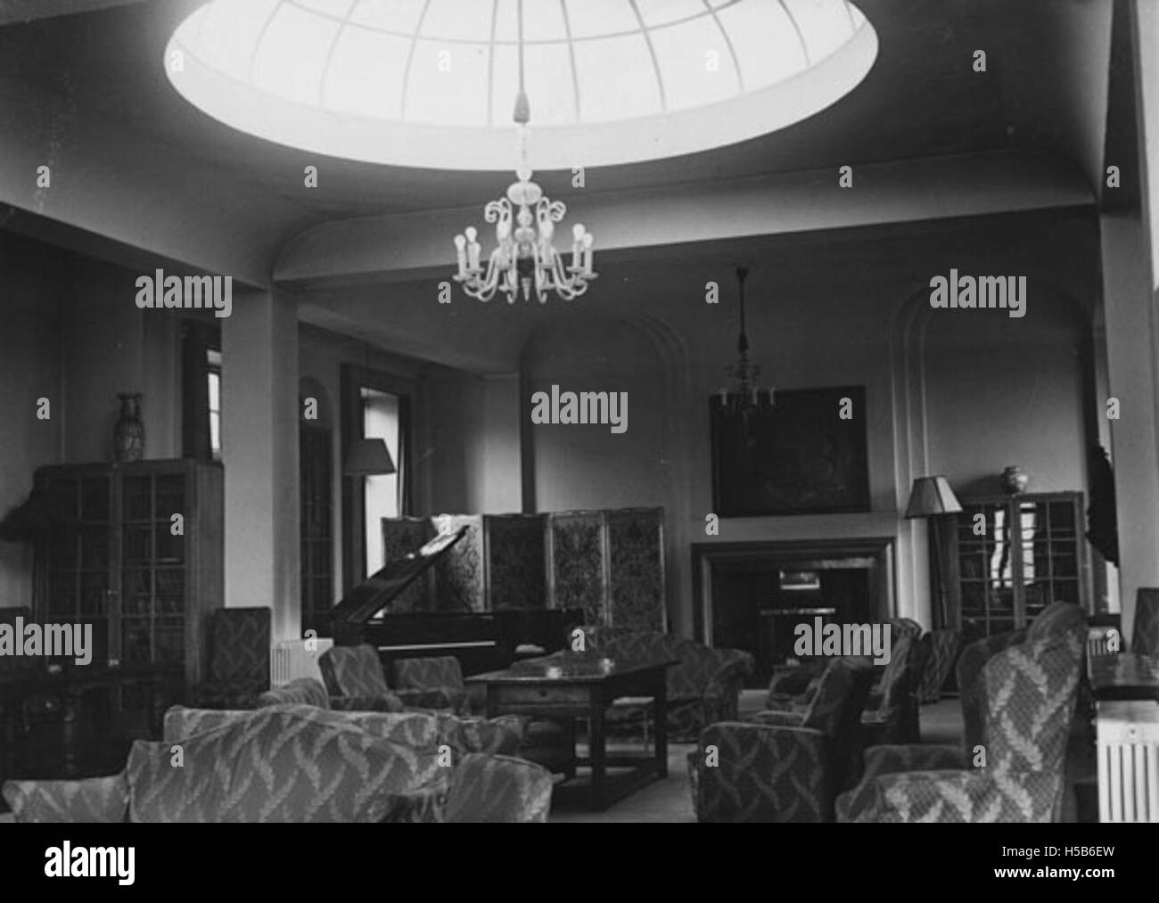 The Founders' Room, now known as The Shaw Library, in the 1950s, a ...