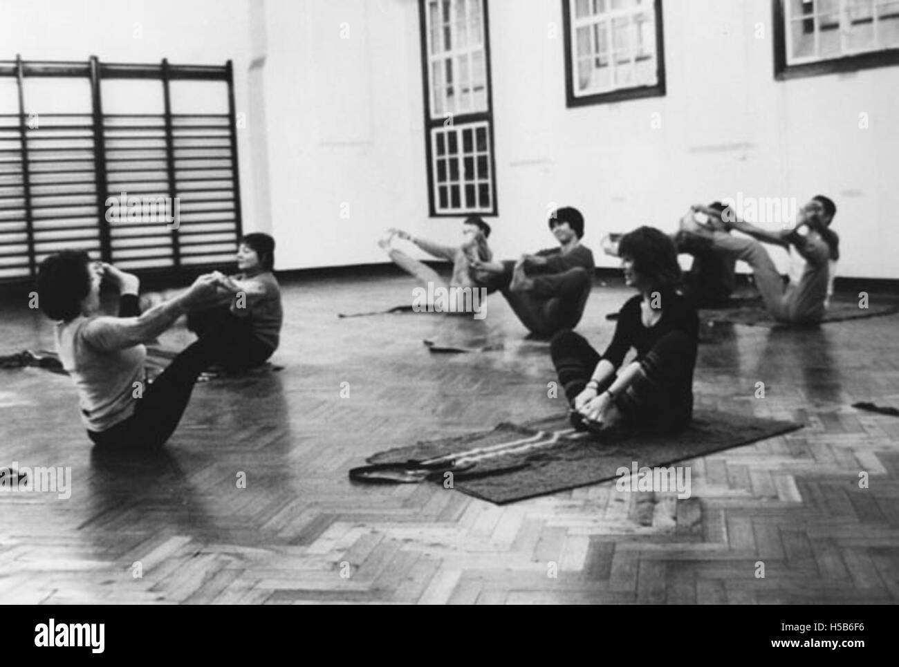 Vintage gym class Black and White Stock Photos & Images - Alamy