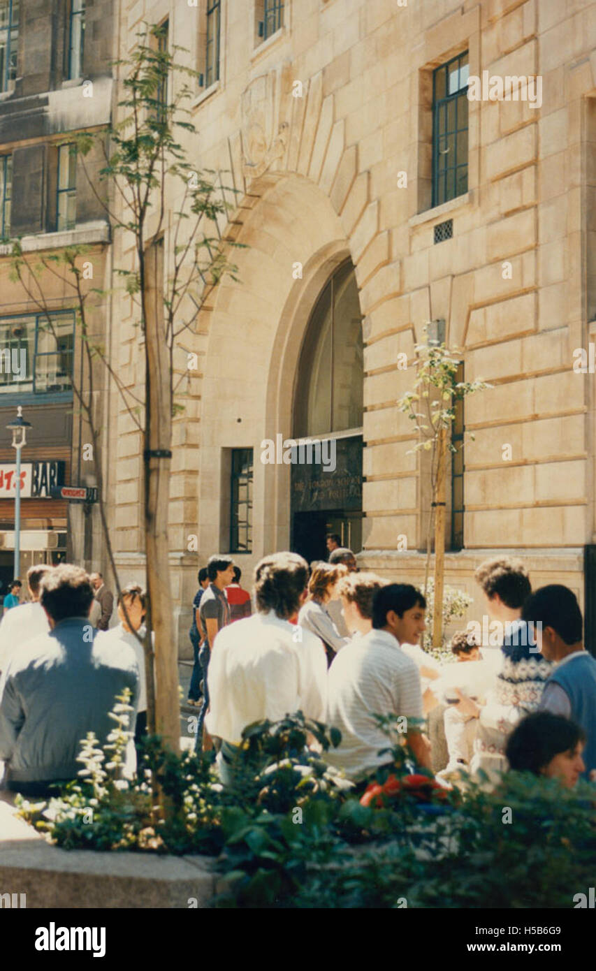 This image captures the main entrance of a building or establishment in ...