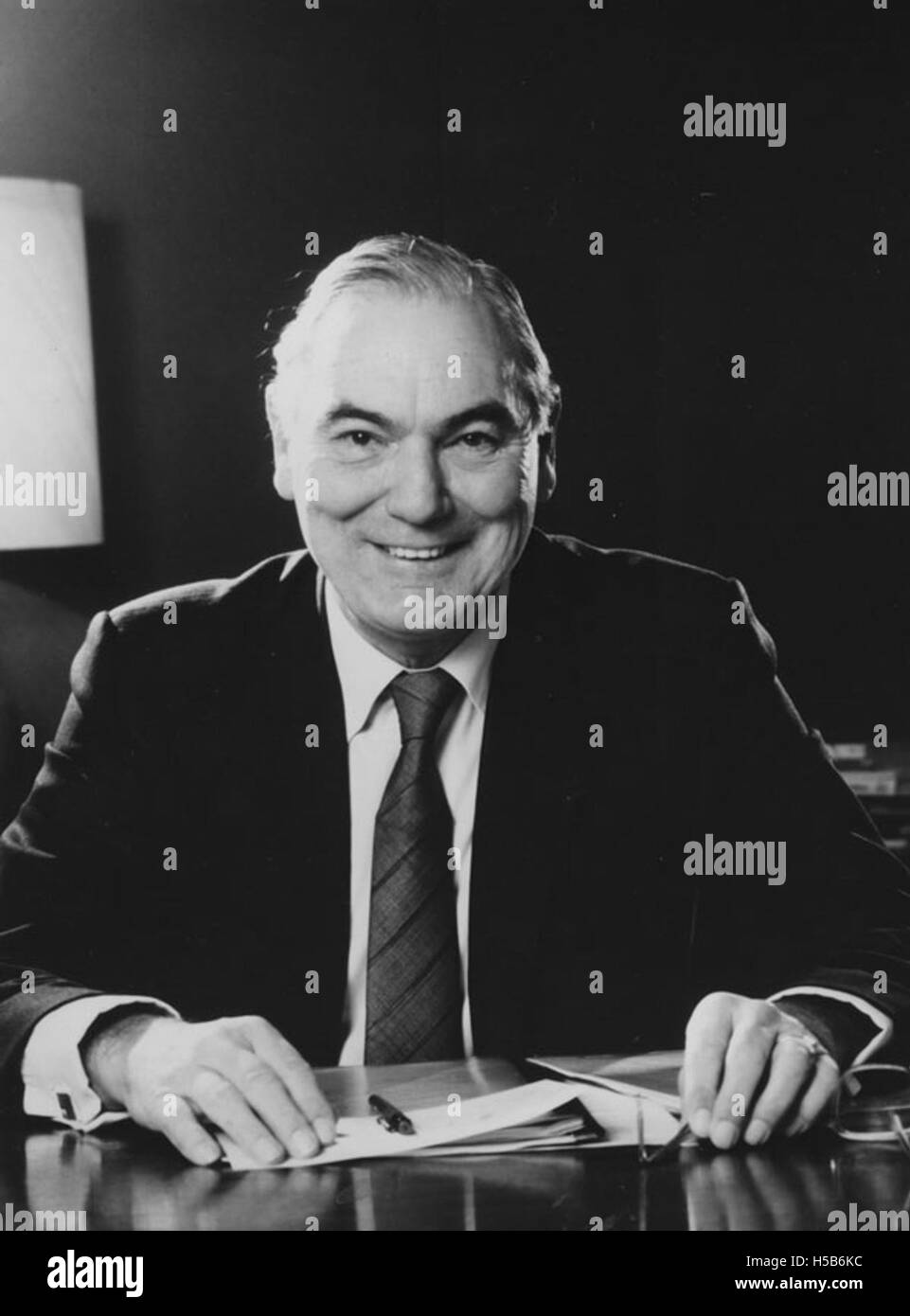 Sir Peter Parker, a prominent British figure, pictured around 1995. He ...