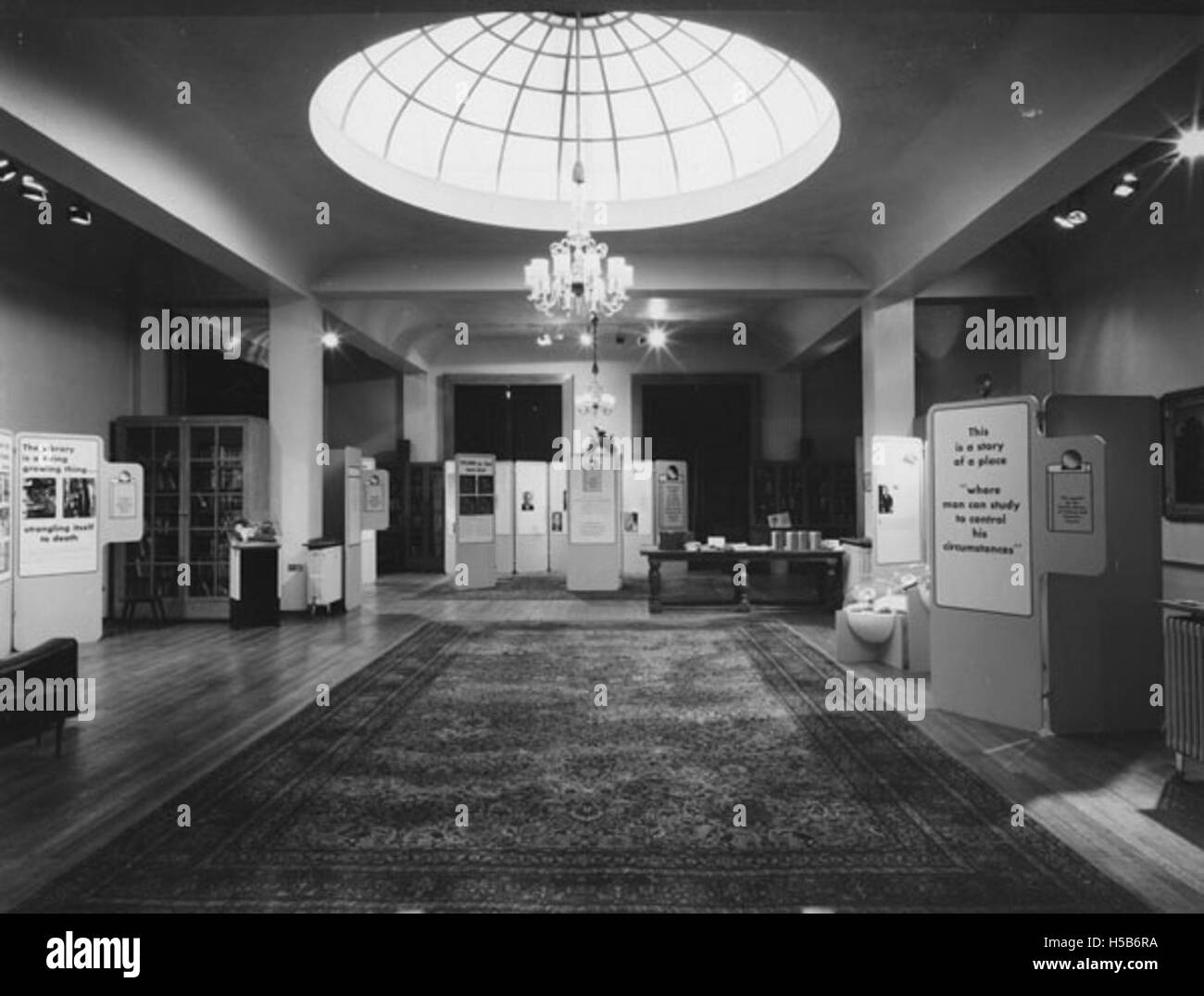 Library Appeal Exhibition in the Founders' Room, 1973 Stock Photo - Alamy