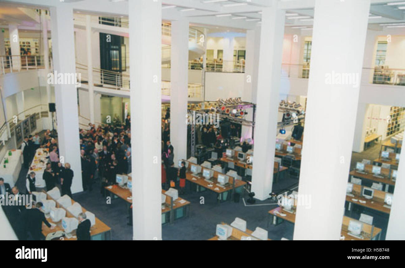 This image marks the official opening of the newly redeveloped library ...
