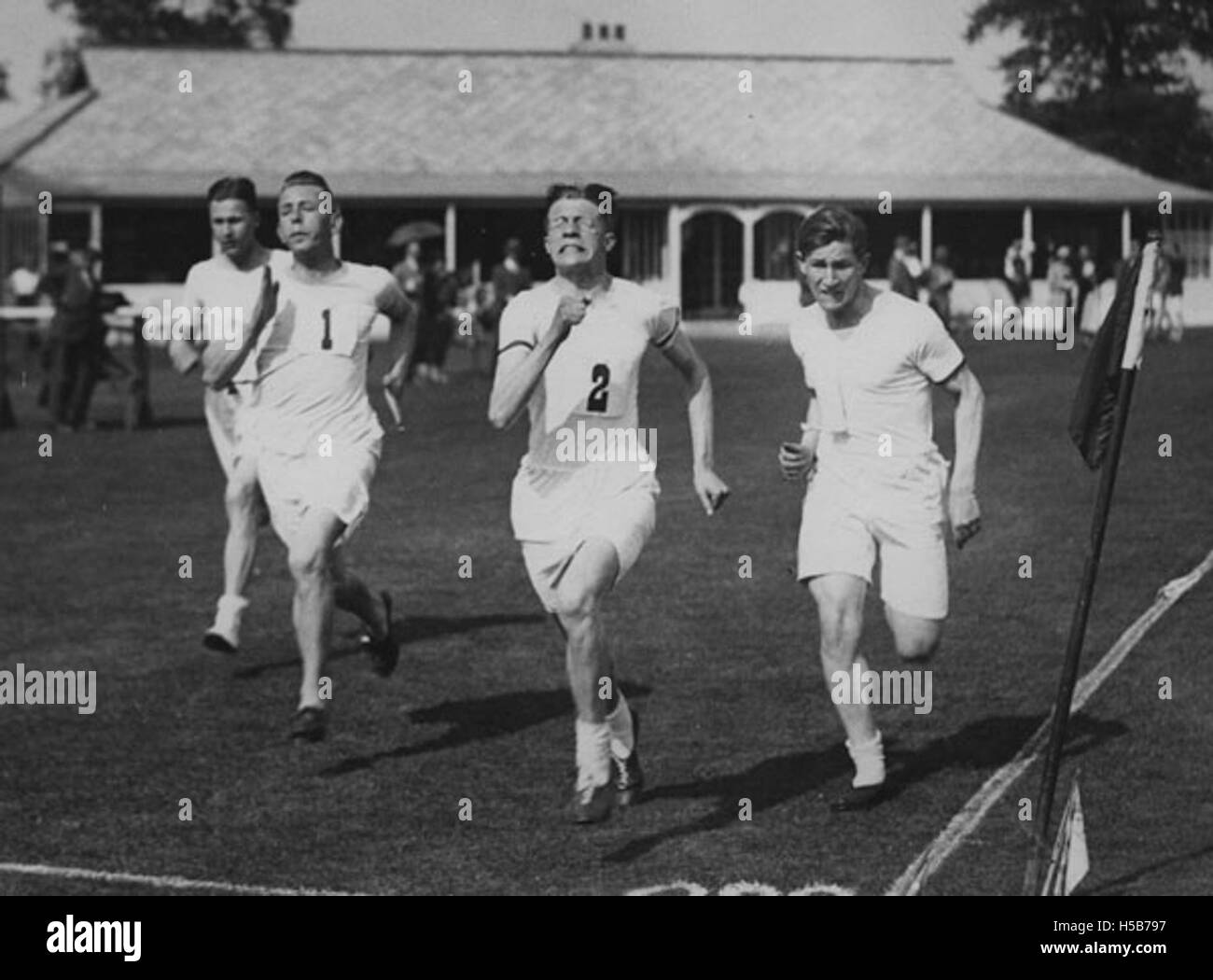 This image shows a sports event held at Malden Sports Ground in the ...