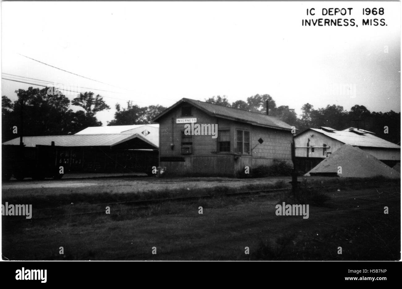 The IC Depot in Inverness, Mississippi, is depicted in 1968. The depot ...