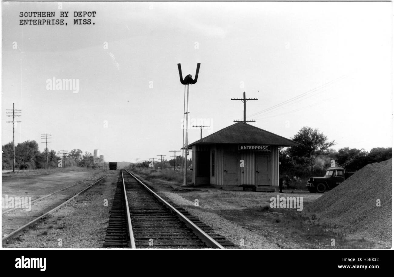 Depots, Southern RY Depot, Enterprise, Miss Stock Photo - Alamy