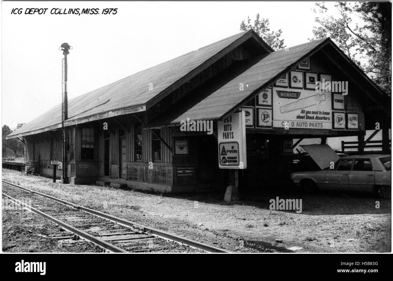 The ICG Depot in Collins, Mississippi, in 1975, represents a key point ...