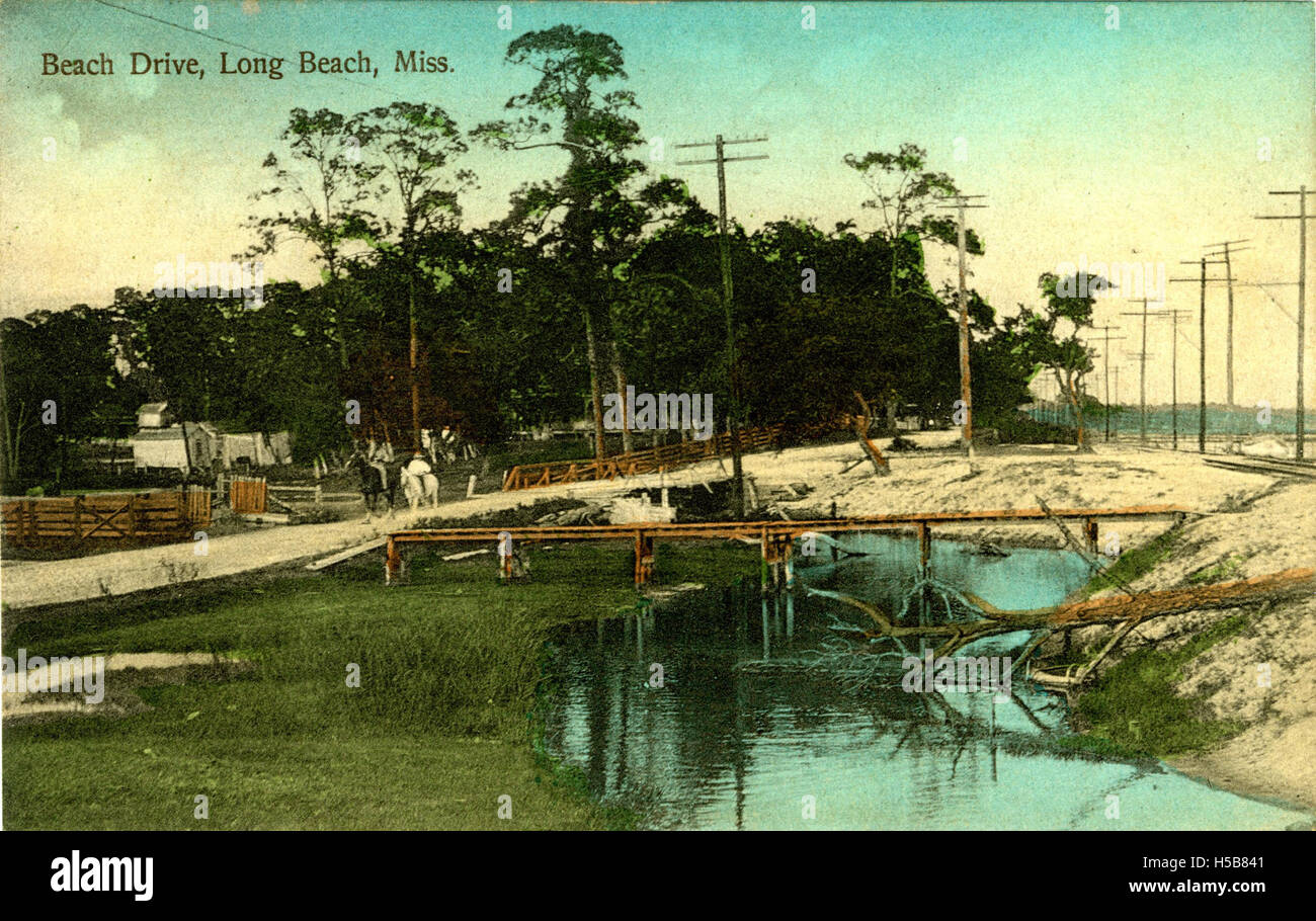 Beach Drive in Long Beach, Mississippi, is a scenic roadway running ...