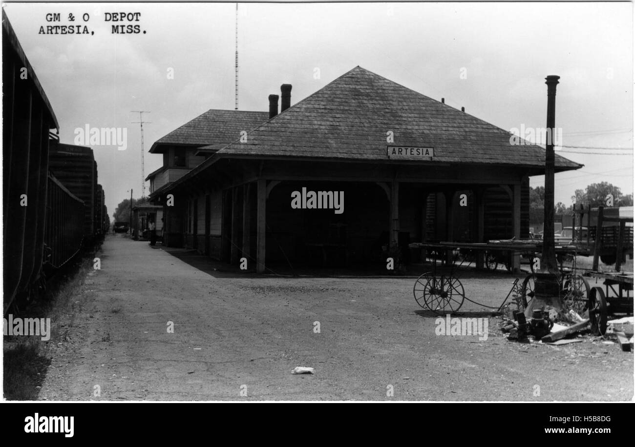 This photograph from May 1968 shows the G.M. and O. Depot in Artesia ...