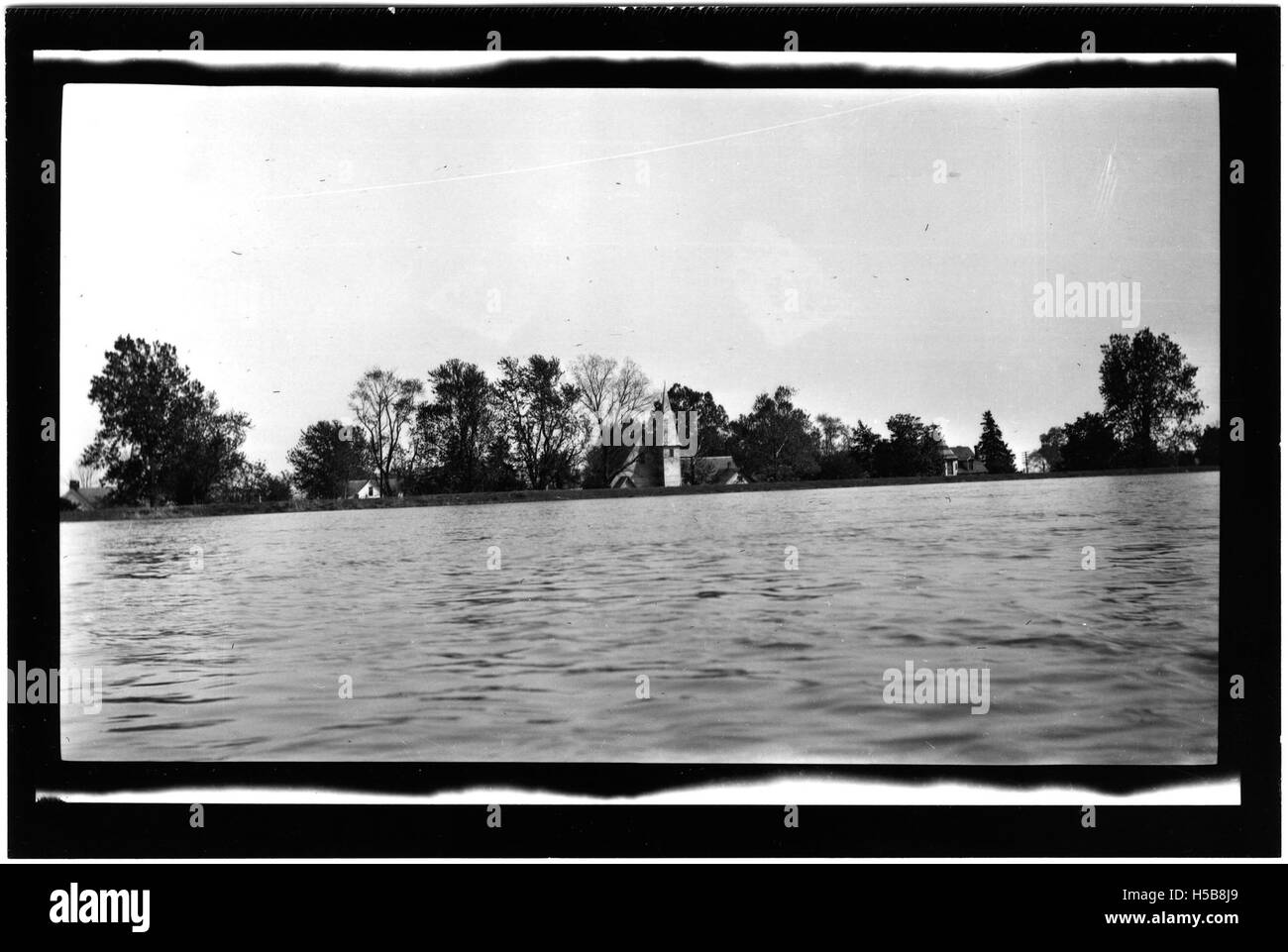 Photographs capturing three perspectives of the front of Friars Point ...