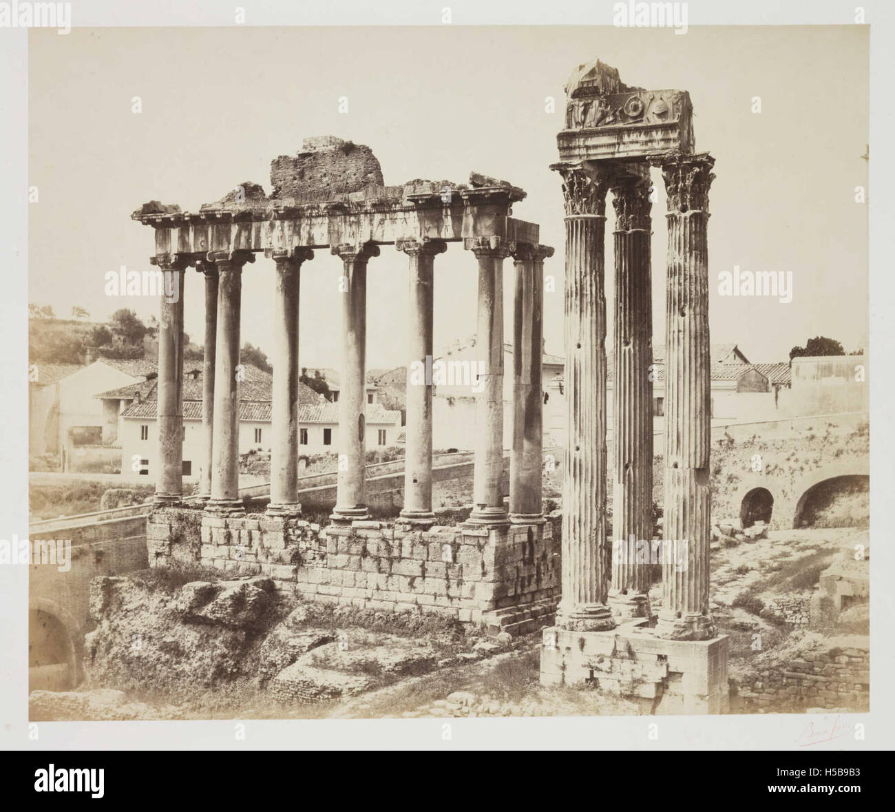 The Temple de la Concorde in Rome, an architectural structure ...