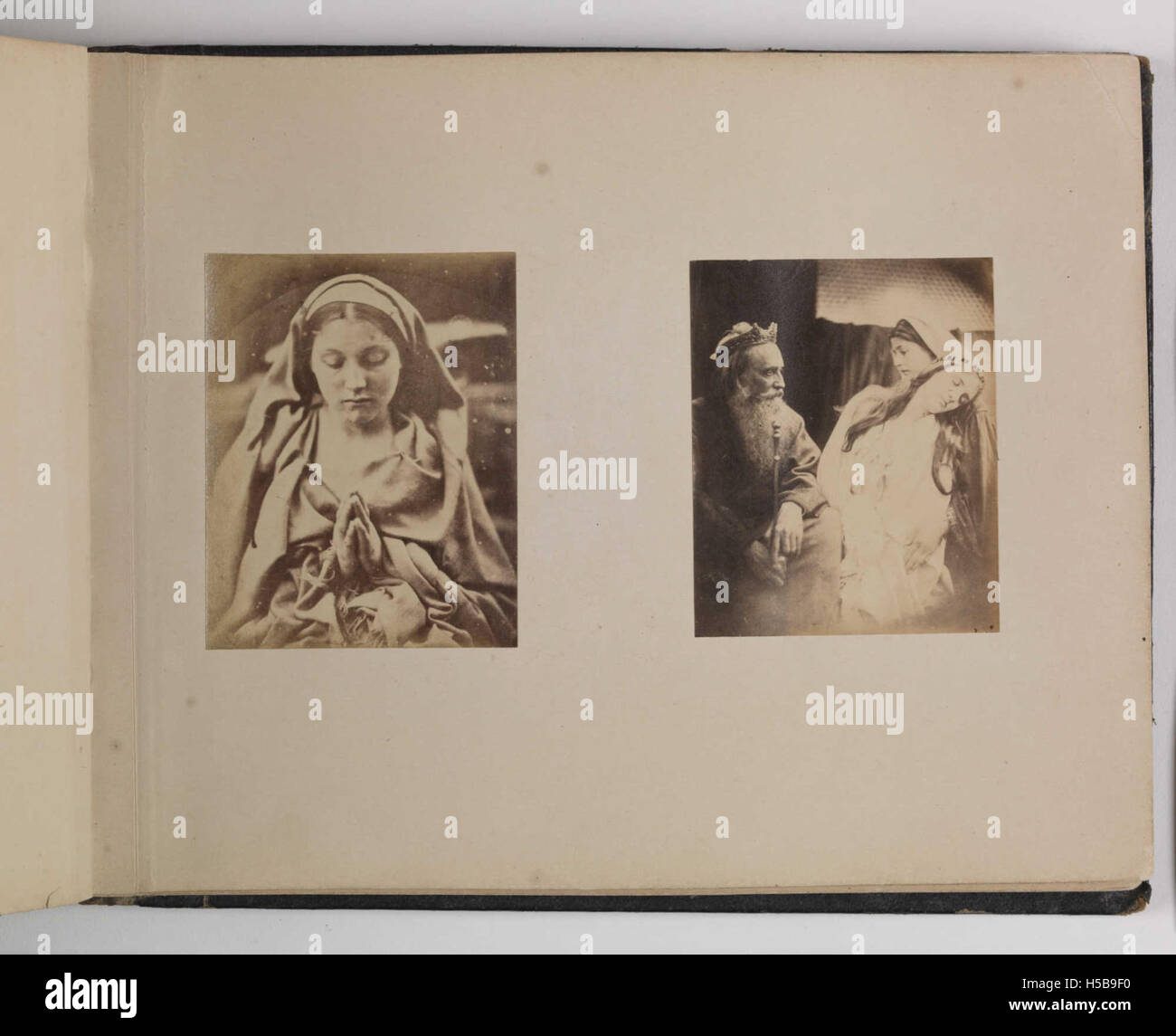 This image shows two scenes: one depicting St Agnes (Mary Hillier) from ...