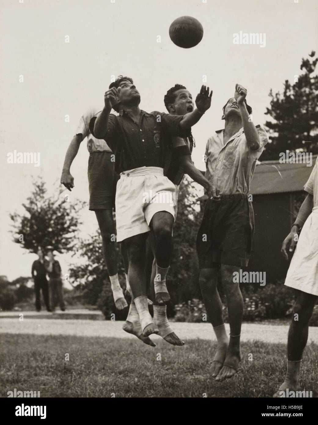 Football played barefoot, Olympic Games, London, 1948 Stock Photo - Alamy