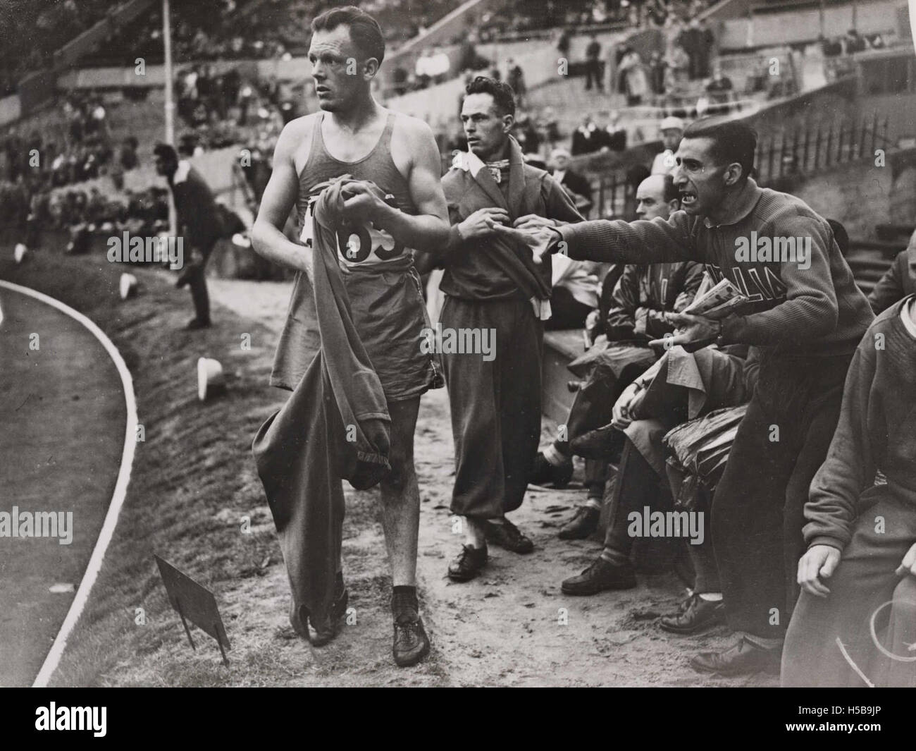 French athlete disqualified at the Olympics, London, 1948 Stock Photo ...